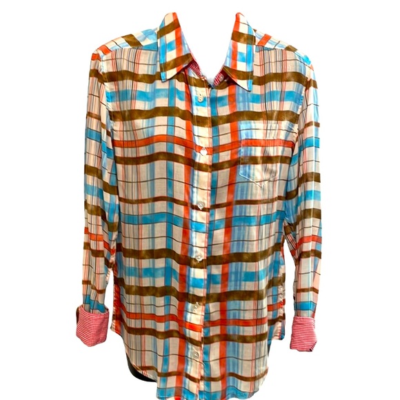 allyson & zoe | Tops | Allyson Zoe Womans Plaid Shirt Euc Small | Poshmark